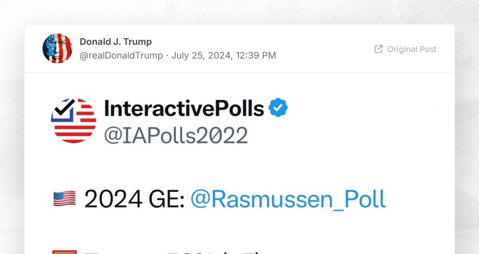 Donald J. Trump: "" - Trump's Truth