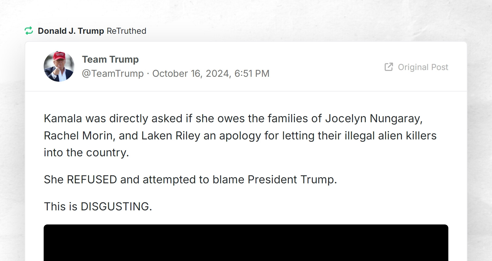 Donald J. Trump: "RT @TeamTrumpKamala was directly asked if she owes ...