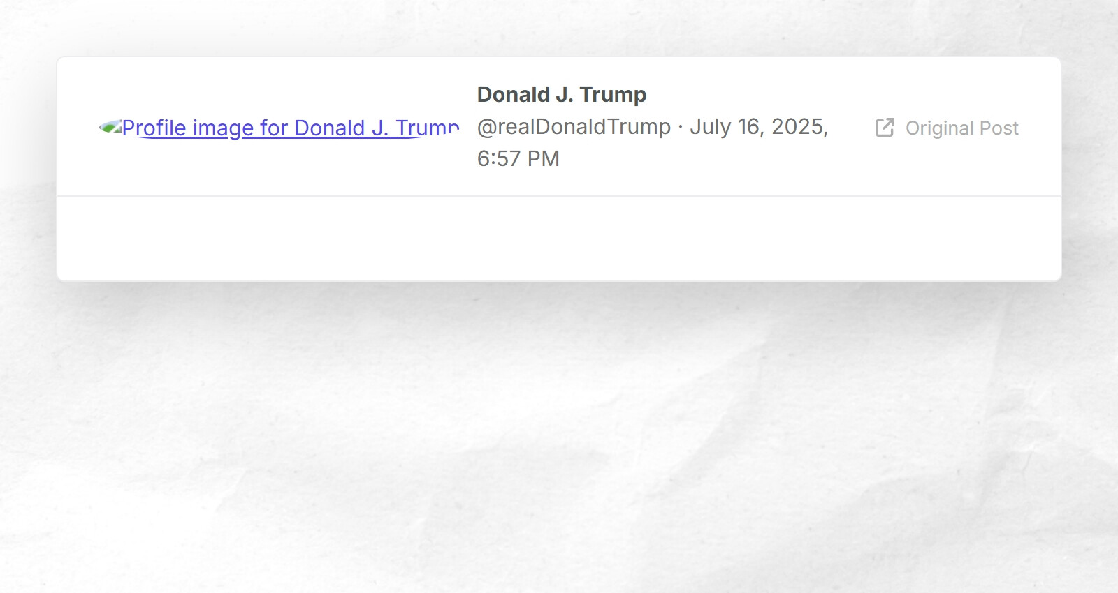 Donald J. Trump: "" - Trump's Truth