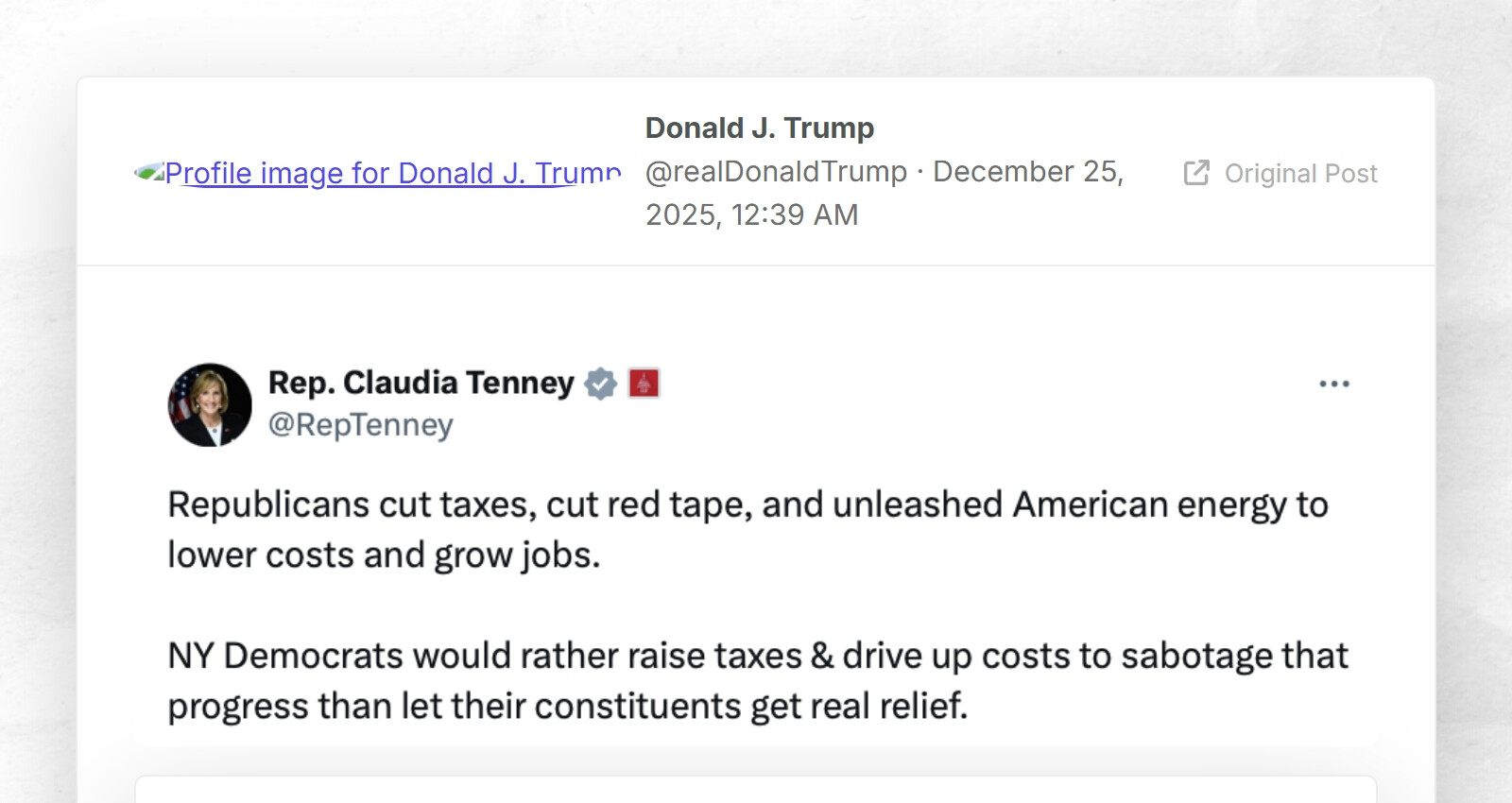 Donald J. Trump: "RT: https://truthsocial.com/users/realDonaldTrump ...