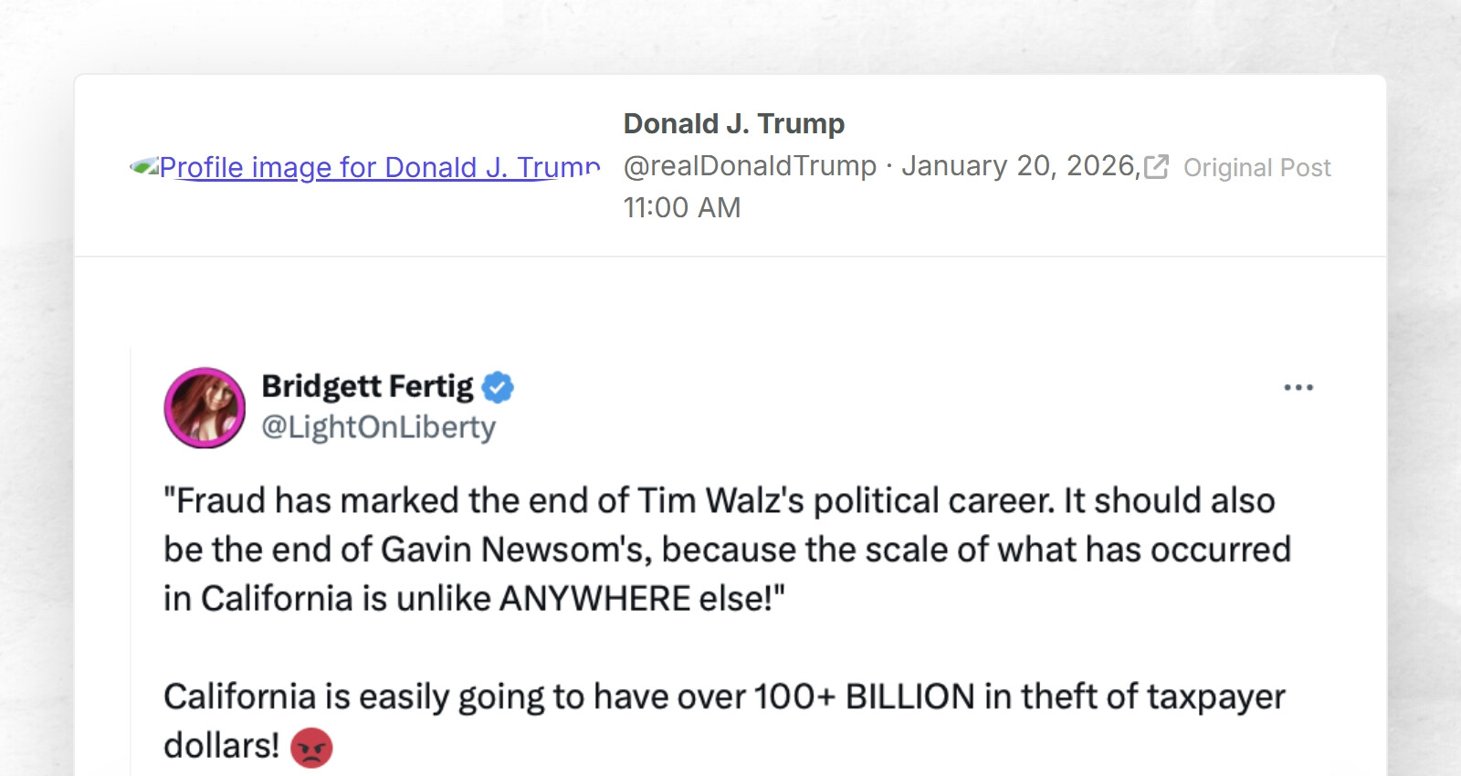 Donald J. Trump: "RT: https://truthsocial.com/users/realDonaldTrump ...