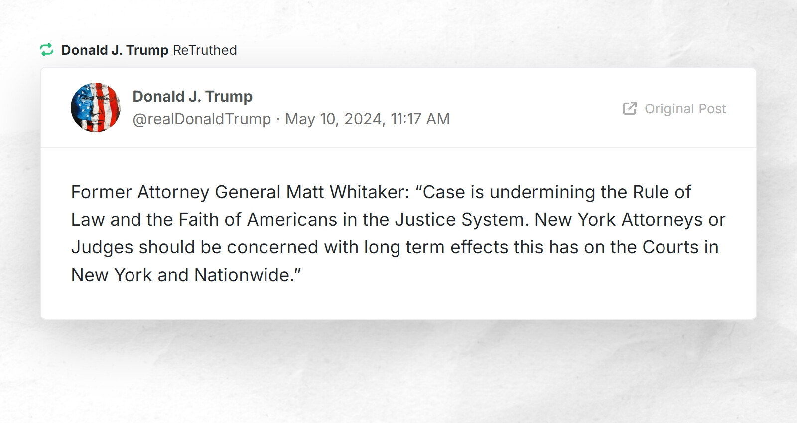 Donald J. Trump: "RT @realDonaldTrumpFormer Attorney General Matt ...