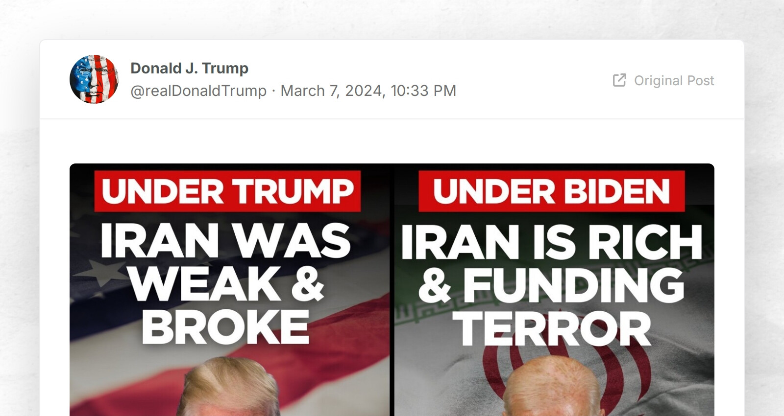 Donald J. Trump: "RT: https://truthsocial.com/users/realDonaldTrump ...